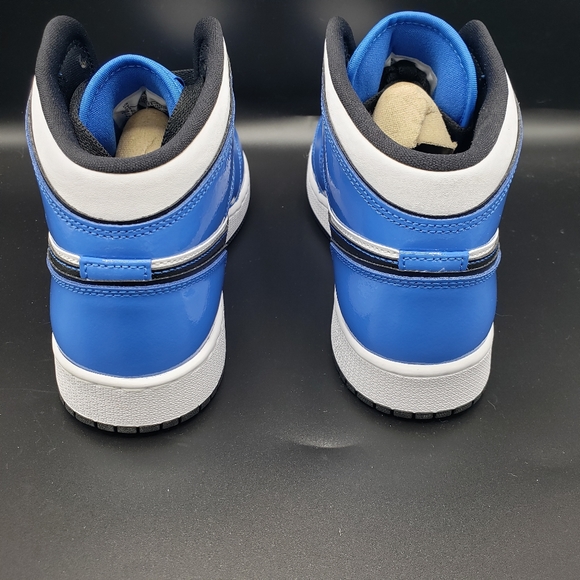 Jordan | Shoes | Jordan Mid Signal Blue Patent Leather | Poshmark